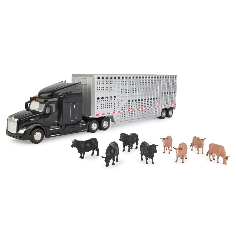 1/32 Peterbilt Model 579 Semi with Cattle Trailer - - Farm Toys
