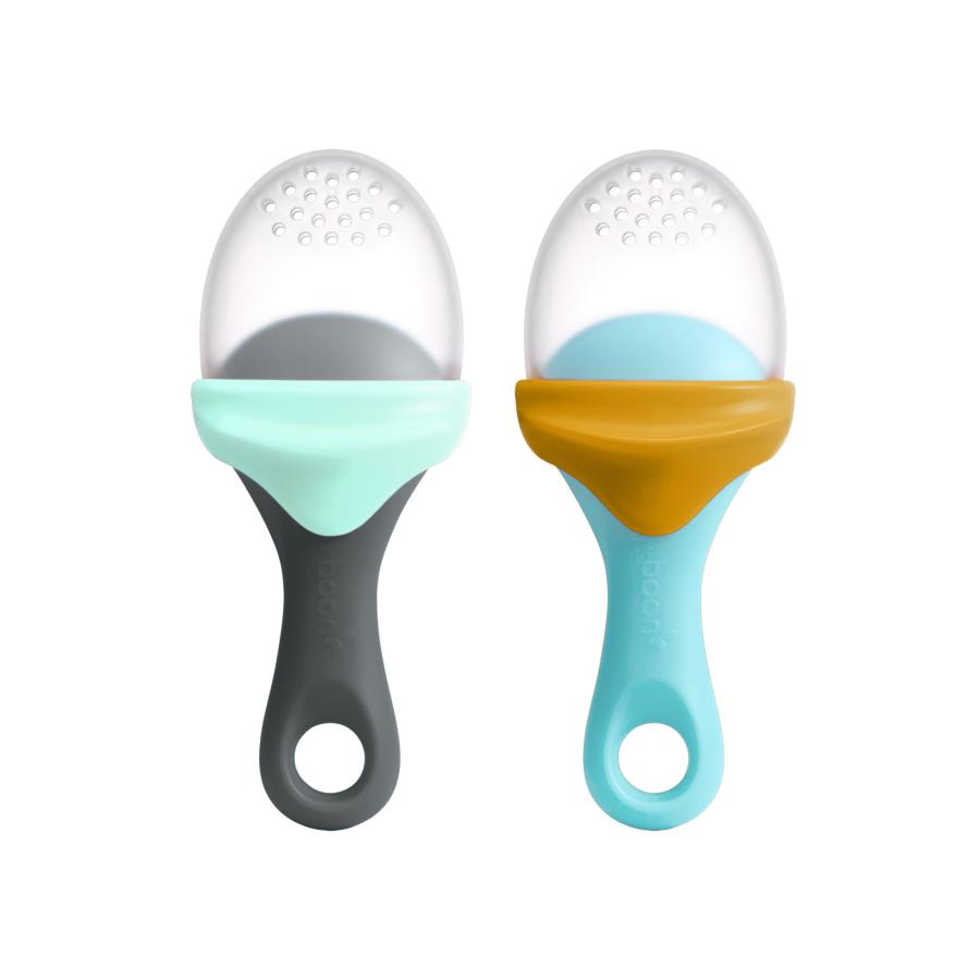 Boon PULP Silicone Feeder 2pk- Mint and Navy - Baby Gear
