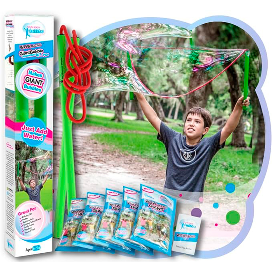 WOWmazing Giant Bubble Concentrate Kit Plus - Best for Ages 6 to 12