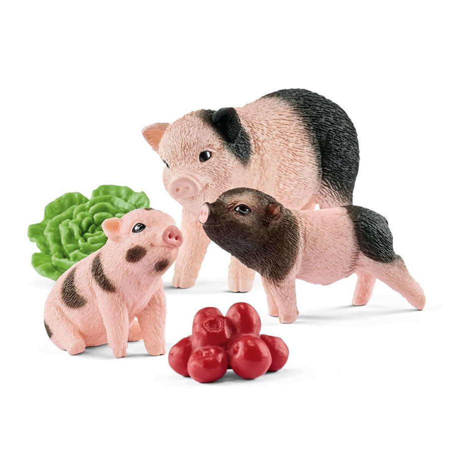 Farm World Miniature Pig Mother and Piglets - - Fat Brain Toys