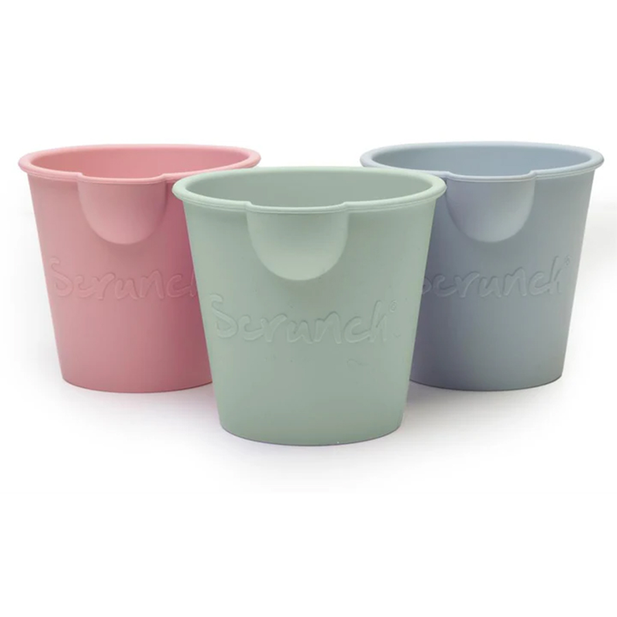 Scrunch Mini Bath Buckets - Set of 3 - Best for Ages 1 to 5