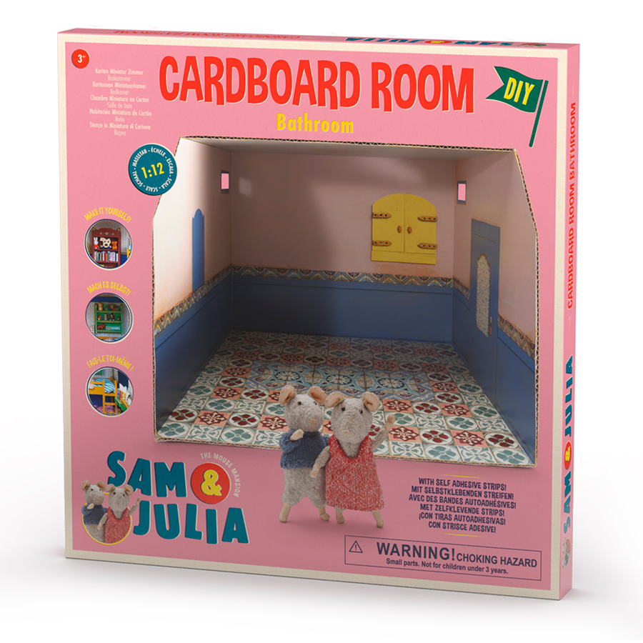The Mouse Mansion Cardboard Room - Bathroom - Best for Ages 3 to 8