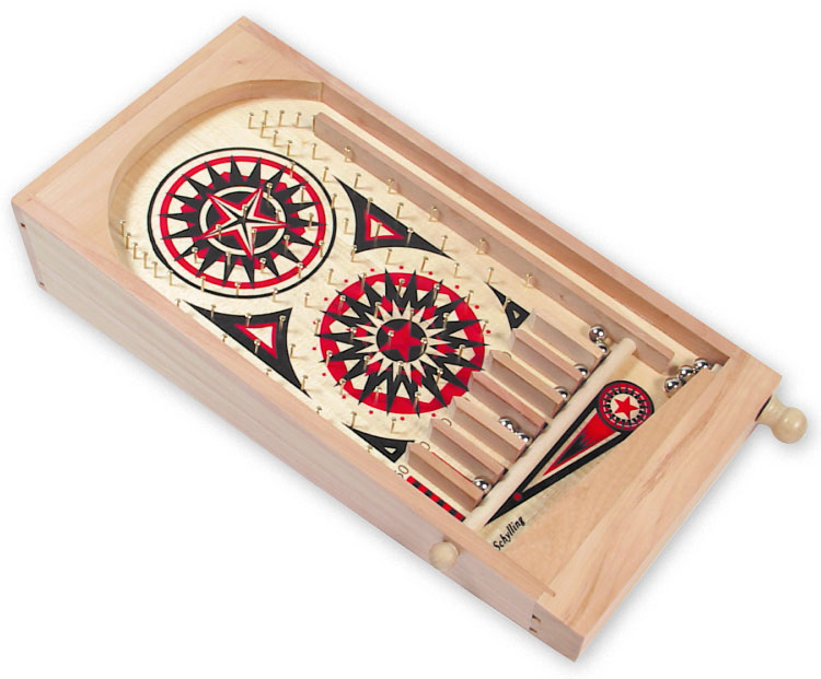 Wooden Pinball Game - - Fat Brain Toys