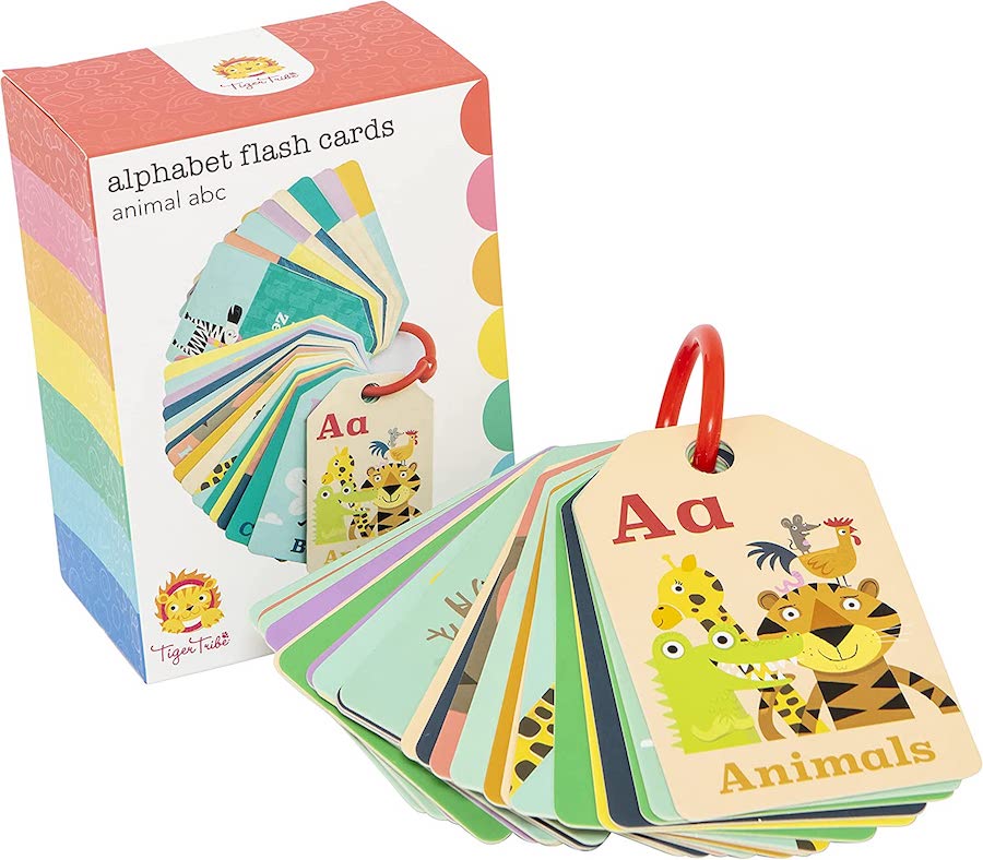 Tiger Tribe Animal ABC Flash Cards - - Fat Brain Toys