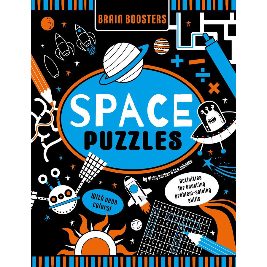 Brain Boosters Space Puzzles Learning Activity Book for Kids
