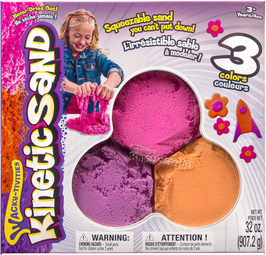 Color Kinetic Sand - 3 Color Bundle - 32 ounces - - Fat Brain Toys