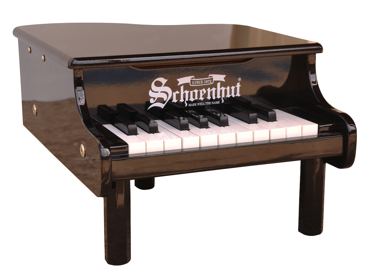 18-Key Mini Grand Piano - Black - - Fat Brain Toys