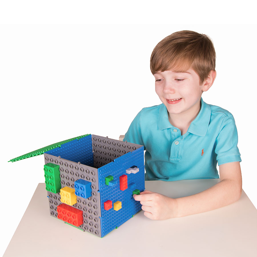 The Cube - 6 Double Sided 6.5 x 6.5 inch Plates - - Fat Brain Toys