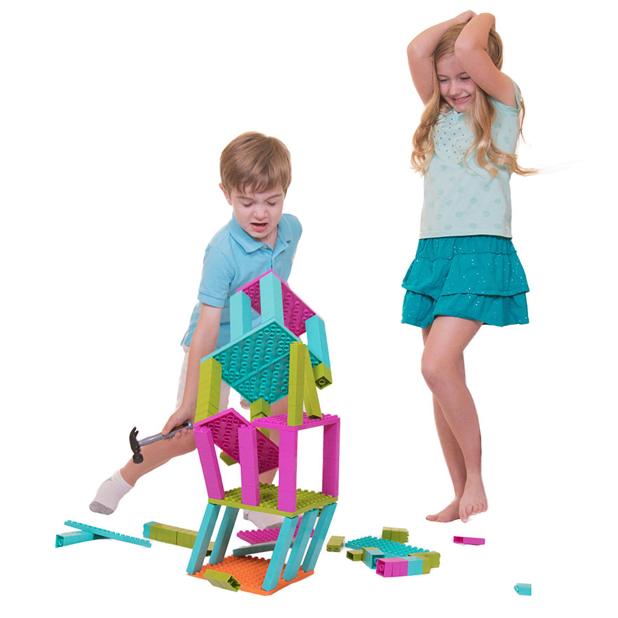 Brik Buster - 133 pc Tower Toppling Game - - Fat Brain Toys