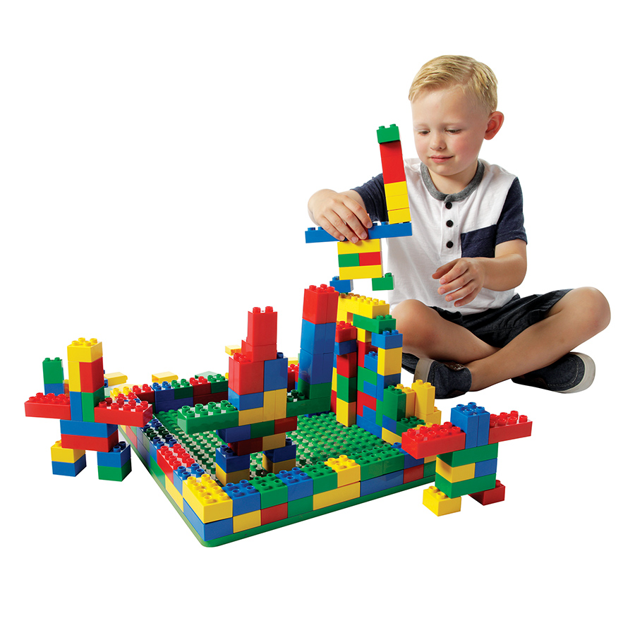 204 Piece Big Briks Set - Basic Colors - - Fat Brain Toys