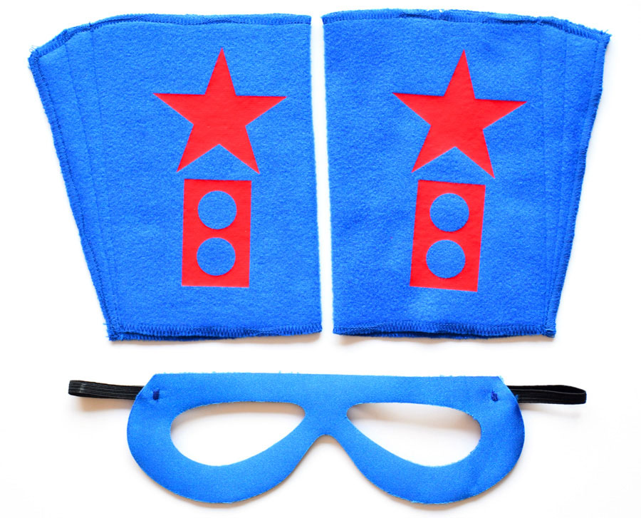 Superhero Blaster Cuffs and Mask Combo - - Fat Brain Toys