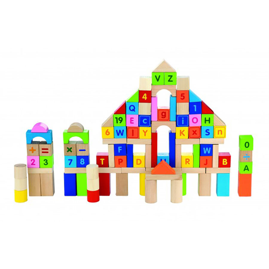 Ryan's Room Letters & Numbers Block Set - 100 pc - - Fat Brain Toys