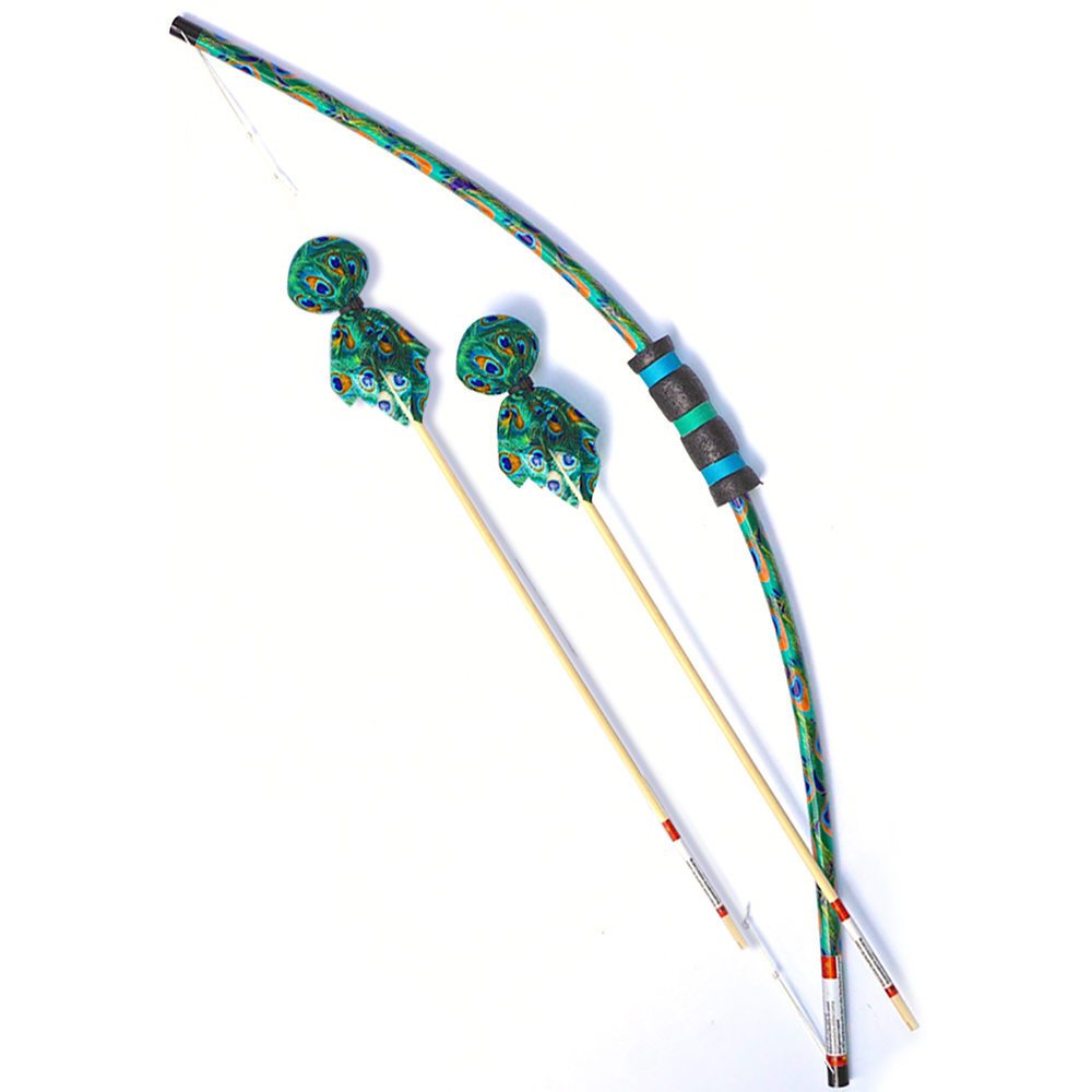 Peacock Bow & Arrows Set with Bulls Eye - - Fat Brain Toys
