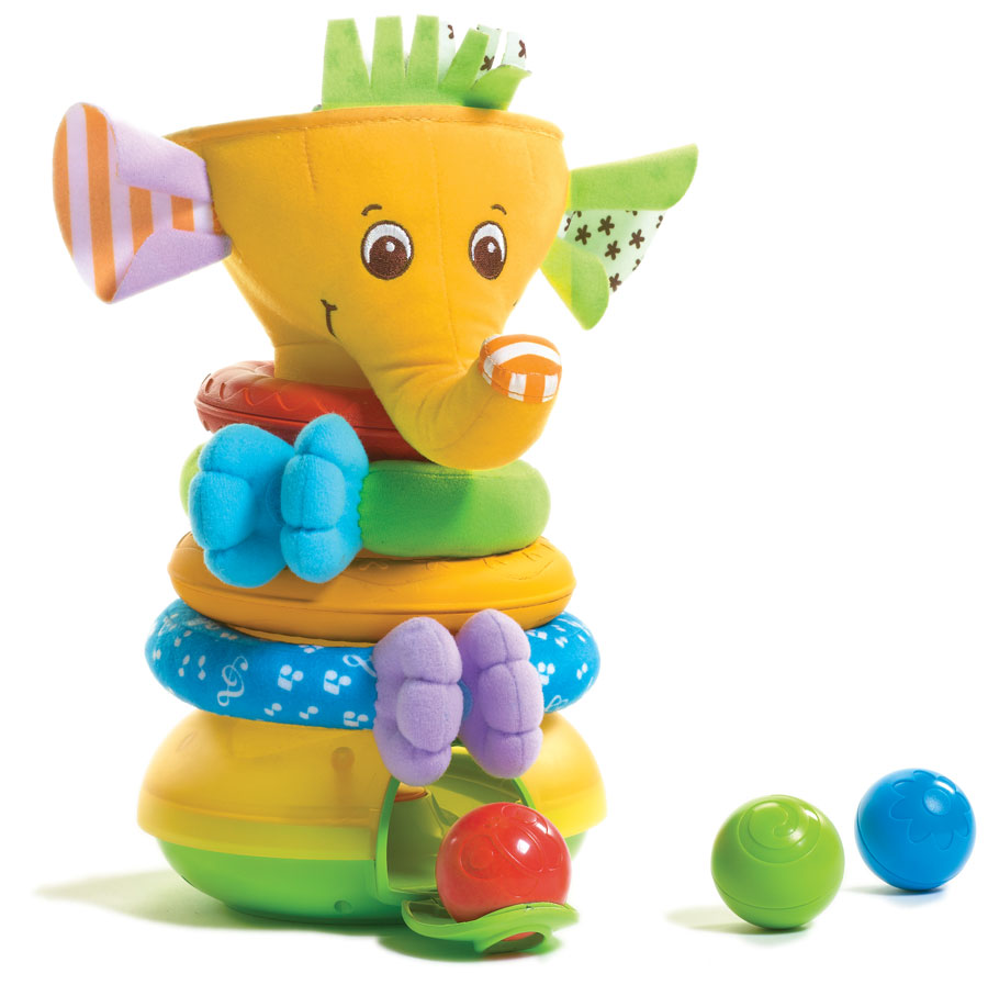 Musical Stack & Ball - Elephant - - Fat Brain Toys
