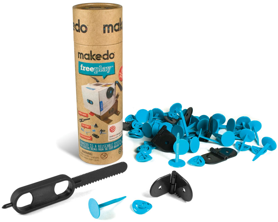 Makedo FreePlay Kit for One - 65 pc - - Fat Brain Toys