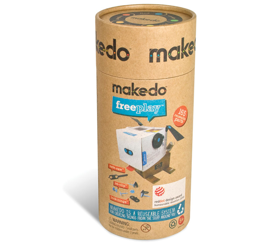 Makedo FreePlay Kit for Three - 165 pc - - Fat Brain Toys