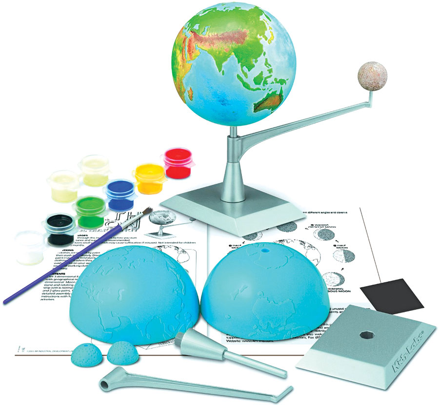 4M Earth and Moon Model Kit - - Fat Brain Toys