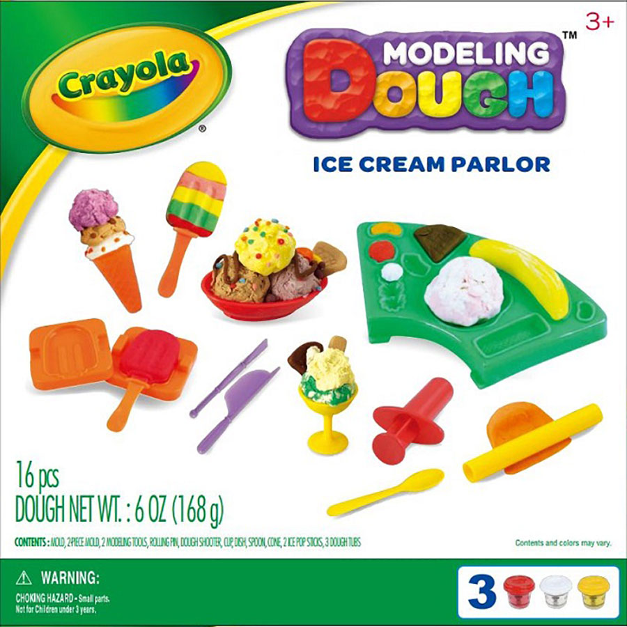 Crayola Modeling Dough Ice Cream Parlor Kit - - Fat Brain Toys