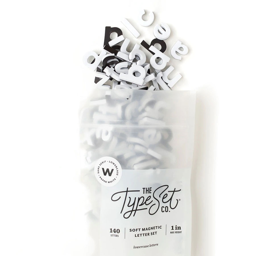 White Soft Magnetic Letters - Lowercase - - Fat Brain Toys