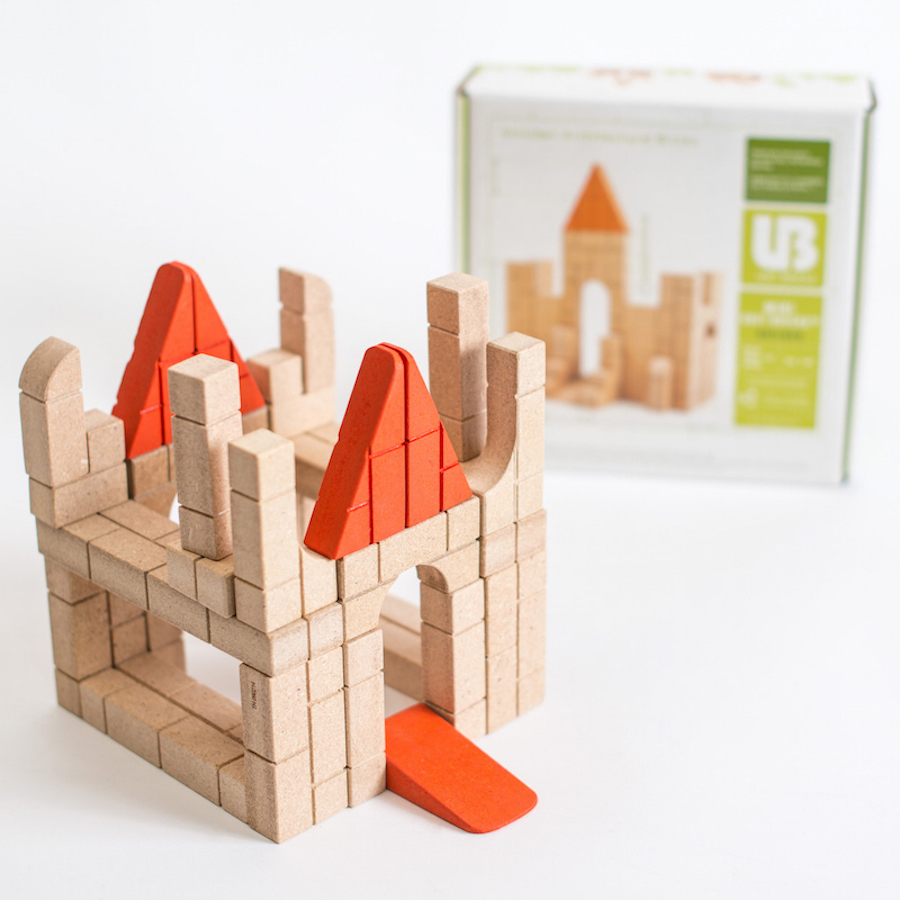 Mini Unit Bricks - Plain Wood - - Fat Brain Toys