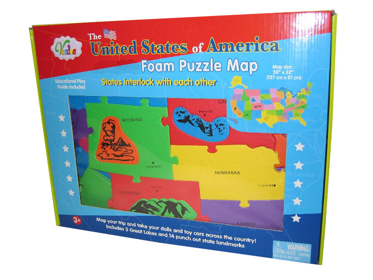Foam USA Map - - Fat Brain Toys