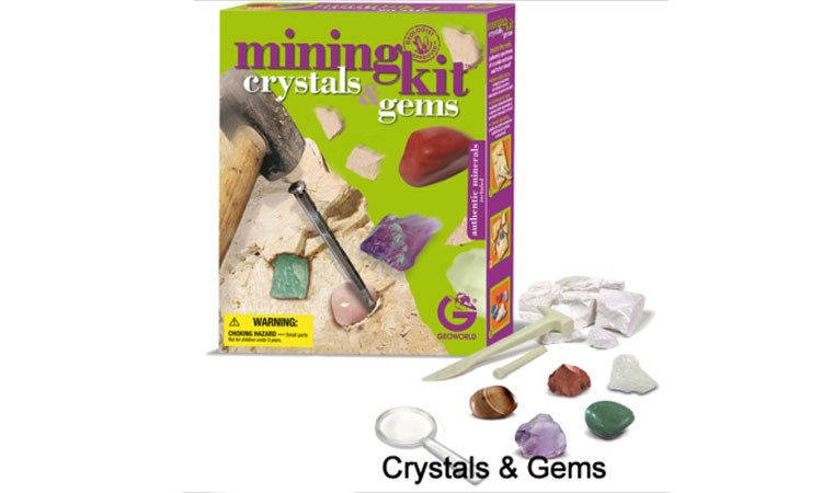 Crystals & Gems Mining Kit - - Fat Brain Toys