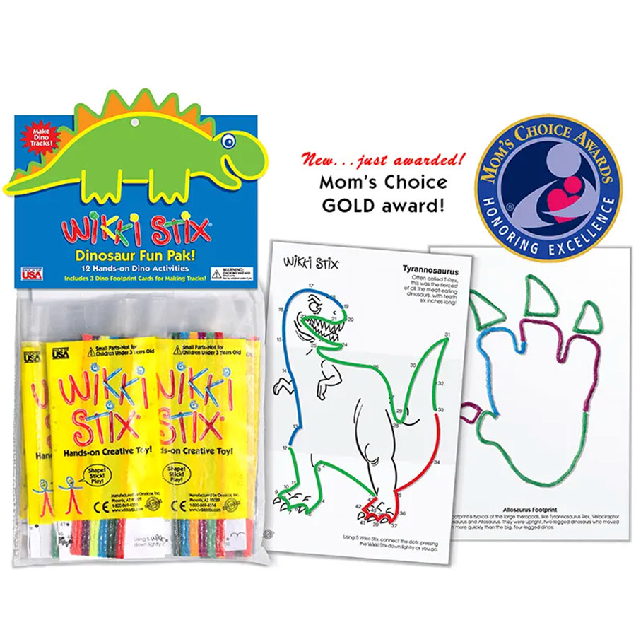 Wikki Stix Dinosaur Fun Pak - - Fat Brain Toys