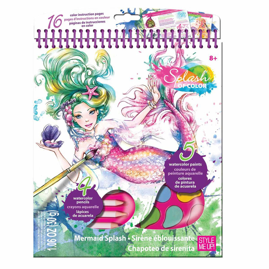 Splash of Color Sketchbook - Mermaid Splash - - Fat Brain Toys