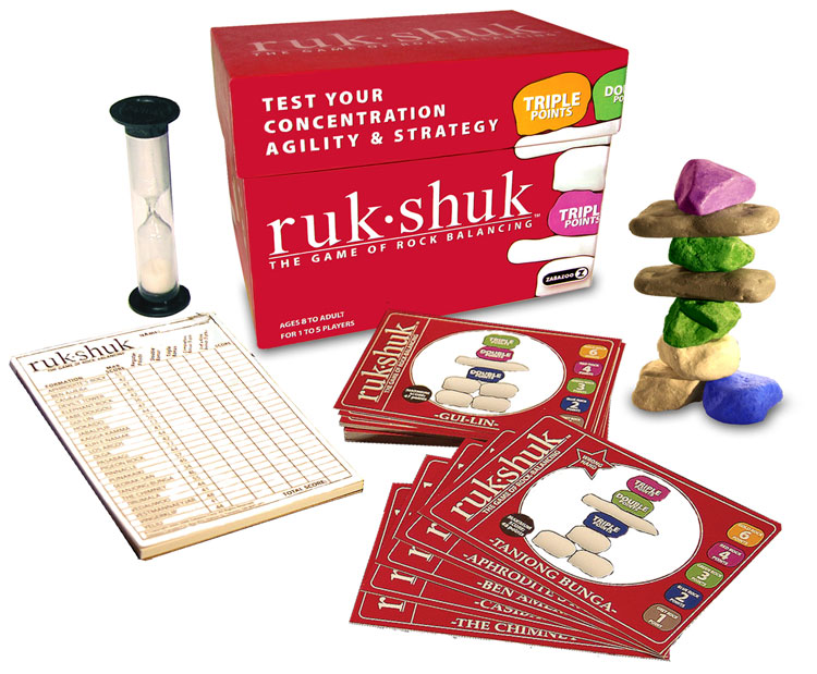 Rukshuk Rock Balancing Game - - Fat Brain Toys