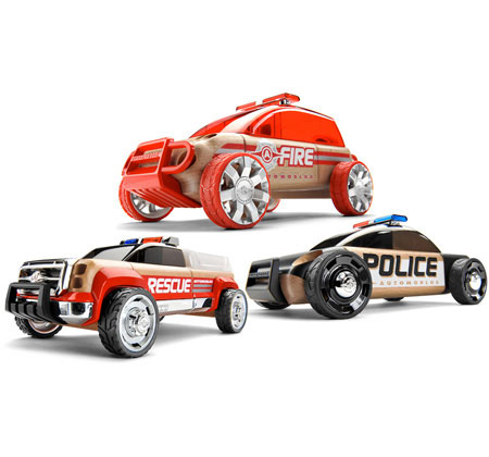 Automoblox Mini Emergency Response 3-pack - - Fat Brain Toys
