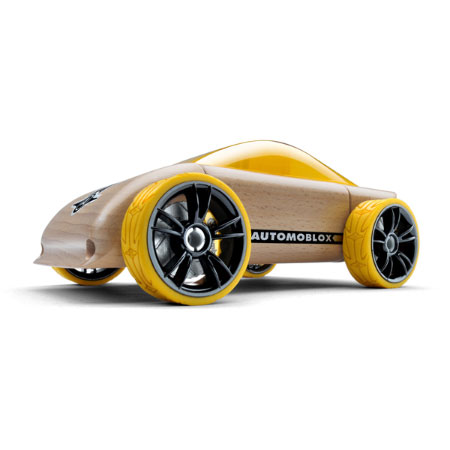 Automoblox C9 Sports Coupe - Yellow - - Fat Brain Toys