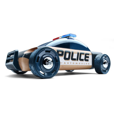 Automoblox S9 Police Car - Dark Blue - - Fat Brain Toys