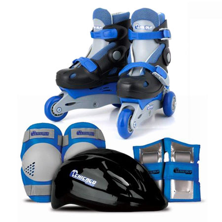 Chicago Skates 2 in 1 Training Skate Combo - Blue/Black