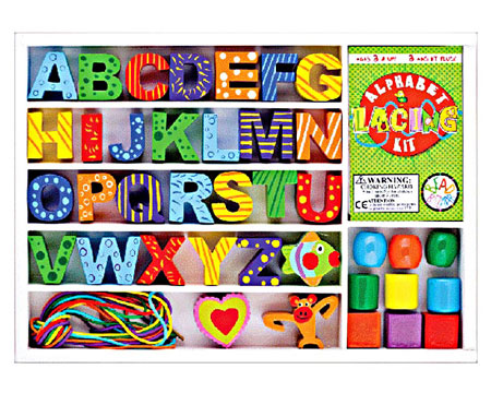 Alphabet Lacing Kit - Uppercase - - Fat Brain Toys