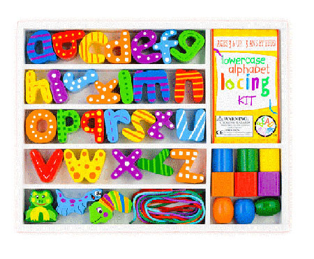 Alphabet Lacing Kit - Lowercase - - Fat Brain Toys