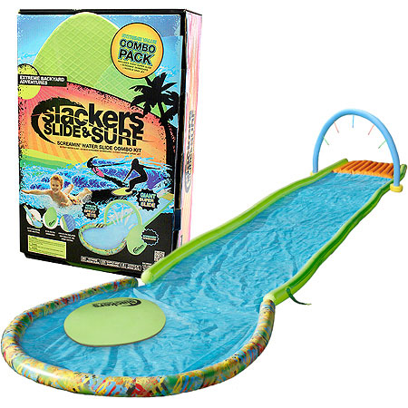 Slackers Screamin 30 ft. Water Slide Combo Kit - - Fat Brain Toys