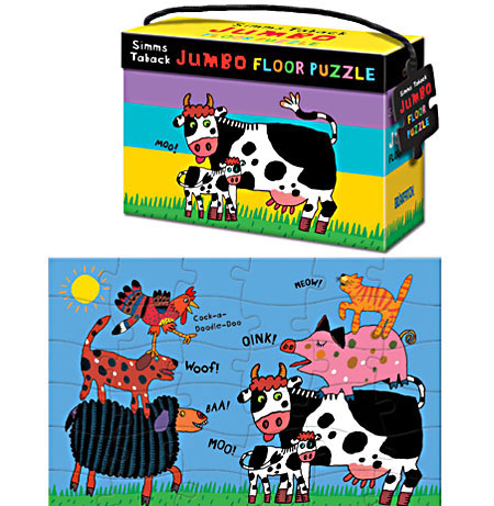Simms Taback Animals Jumbo Floor Puzzle - - Fat Brain Toys