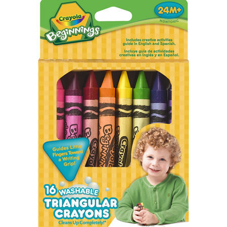 Crayola Beginnings - 16 ct. Washable Triangular Crayons
