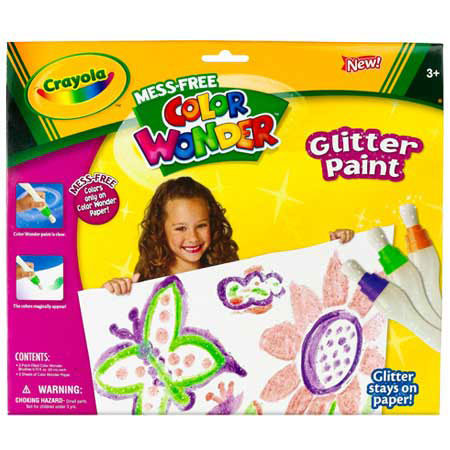 Crayola Color Wonder Glitter Paint & Large Paper - - Fat Brain Toys