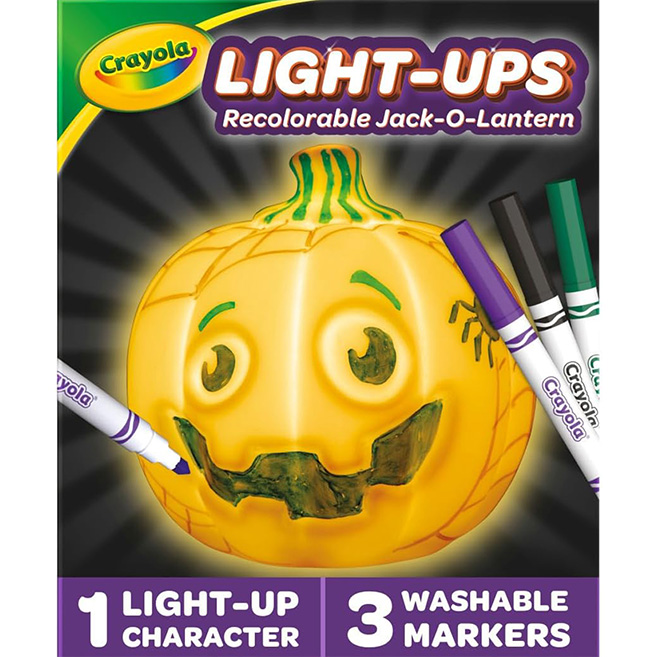 Crayola Light-Ups - Recolorable Jack-O-Lantern - Best for Ages 4 to 9