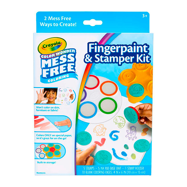 Crayola Color Wonder Fingerpaint & Stamper Kit - Best for Ages 3 to 8