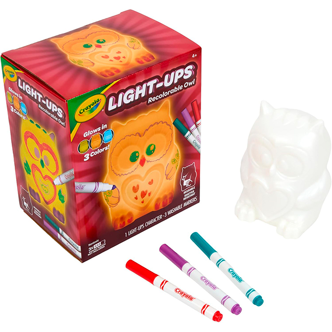 Crayola Light-Ups Recolorable Owl - Best Arts & Crafts for Ages 4 to 8