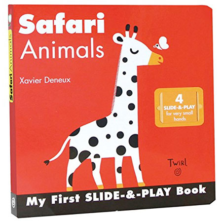 Safari Animals My First Slide-&-Play Book - - Fat Brain Toys