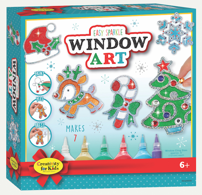 Holiday Easy Sparkle Window Art - Best Arts & Crafts for Ages 6 to 11