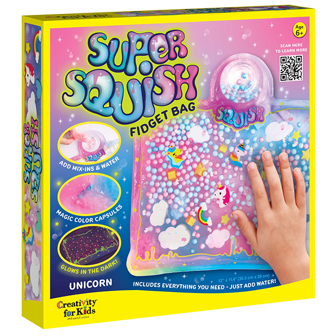 Super Squish Fidget Bag Unicorn - Best Arts & Crafts for Ages 6 to 12