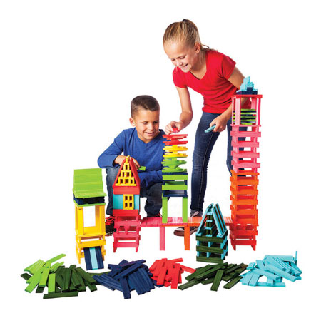 CitiBlocs 500 pc Multicolor Set with Storage Bin - - Fat Brain Toys