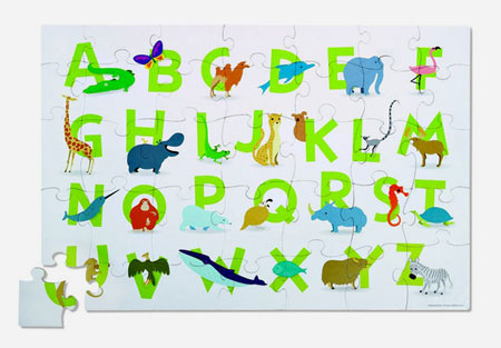 Floor Puzzle - Animal Alphabet - - Fat Brain Toys