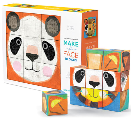 Make-A-Face Mix & Match Block Puzzle - - Fat Brain Toys