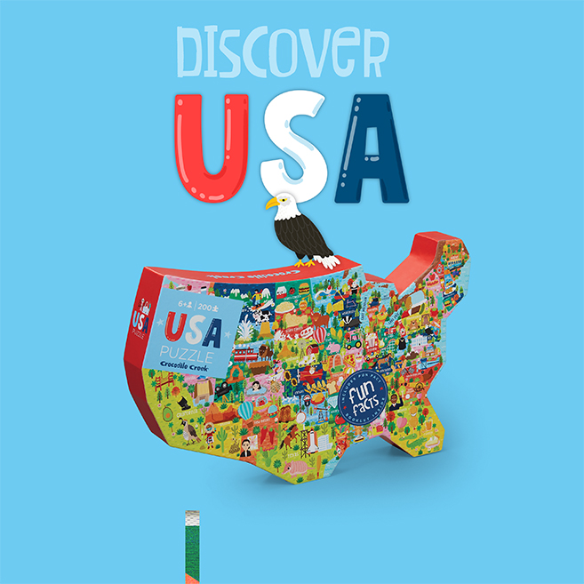200pc USA Puzzle - Best History & Geography for Ages 6 to 11