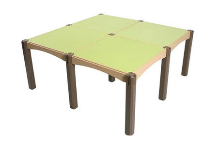 Connect 2 Play Kids Activity Table - 4 Panel - - Fat Brain Toys